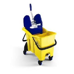 TWICE SPLIT TROLLEY WITH PRESS WRINGER